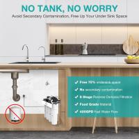China 3-Filter Under-Sink RO Water Purifier with Pressure Gauge, PPC, RO and T33 Cartridges for sale