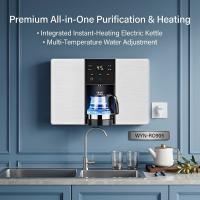 China Viano Smart Wall-Mounted RO Water Purifier with Heating - 3-Stage Reverse Osmosis Filtration System with Borosilicate Glass Kettle for sale