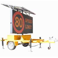 China Trailer Mounted Solar Traffic Vms Sign Board Guiding Communication TCP/IP Mobile Angle 70° for sale