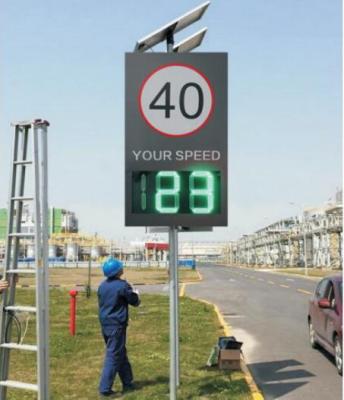 China RF Solar Powered Radar Speed Limit Sign Highway City Road Vms Led Display Variable Road Signs for sale