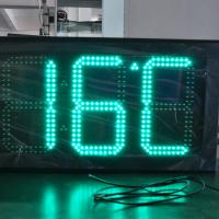 China 12 Inch Outdoor Glare Led Time And Temperature Sign Board Red for sale