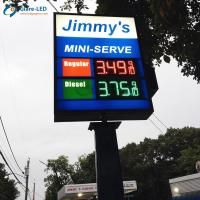 China Outdoor LED Gas Price Sign 8 Inch Digit Height IP65 Weatherproof Aluminum Frame CE Certified Fuel Price Display for sale
