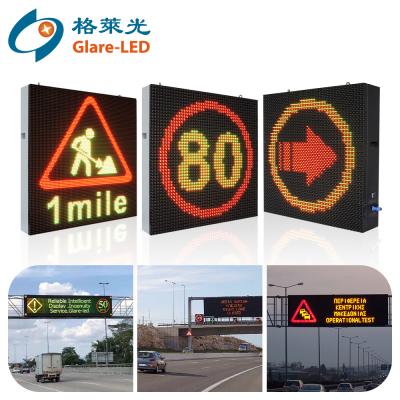 China 8*16 Single Color VMS LED Display for Traffic Information Dissemination with 12000 Brightness and IP65 Waterproof for sale