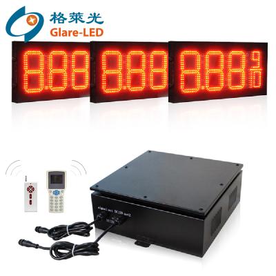 China High Brightness 5000-8000cd/m2 LED Gas Price Sign with 8
