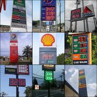 China High Brightness LED Fuel Price Sign with Remote Control and Waterproof Outdoor Design for Gas Stations for sale