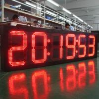 China Outdoor Waterproof LED Time and Temperature Display with GPS Synchronization and Adjustable Brightness for sale