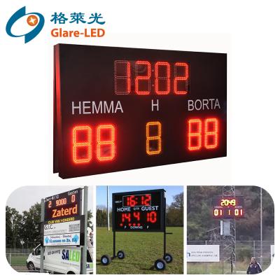 China Outdoor Waterproof 10inch Digital LED Street Clock with RF Remote Control for Time and Temperature Display for sale