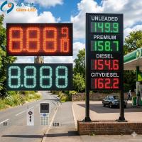China Gas Station LED Display  Fuel Updates and Advertising Gas Price Sign Numbers, LED Gas Station Price Sign for sale
