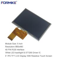 China 5 Inch 800x480 IPS TFT LCD Panel Module Touch Screen Display With 40 Pin RGB Interface for sale