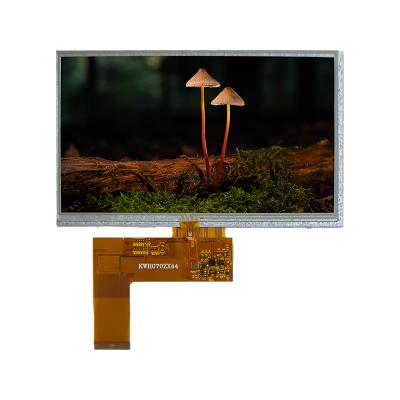 China Transmissive 800x480 LCD TFT IPS 7 Inch Display Resistive Touch Screen High Brightness for sale