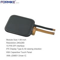 China Wearable Transparent SPI TFT LCD Screen Module 240x280 With Capacitive Touch Panel for sale