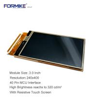 China OEM Monochrome TFT Display 3 Inch TFT LCD Screen Touch Panel 240x400 for sale