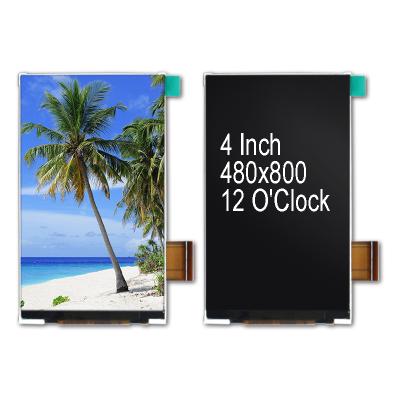 China 4 Inch Portrait 480x800 TFT Resistive Touchscreen LCD Display With 24 BIT RGB MCU Interface for sale