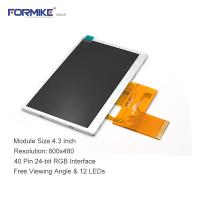 China RoHS 800x480 4.3 Inch IPS TFT LCD Display 40 Pin With Touch Screen 24 BIT RGB Interface for sale