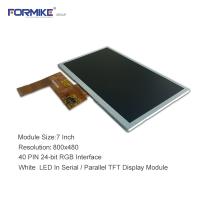 China 60mA 21.4V RGB Wuxga 7 Inch Display TFT LCD Panel Module 800X480 for sale