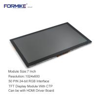 China 1024X600 TFT LCD IPS 7 Inch Display Touch Screen With 50pin 24 BIT RGB Interface for sale