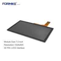 China 7 Inch Multi Information LVDS Display Panel IPS LCD TFT Touch Screen 1024X600 30Pin for sale