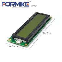 China STN Y-N Yellow Green I2C 16x2 LCD Display Module 1602 Alphanumeric Character for sale