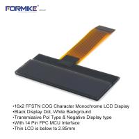 China FFSTN 16x2 LCD Panel Display I2C Module Alphanumeric COG Screen 5V White On Black for sale