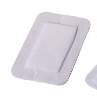 China Clinic PU Film Antimicrobial Wound Dressing with Non Woven Absorbent Pad 10x10cm for sale