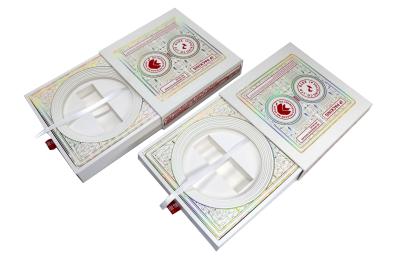China Custom Gift Box Packaging , Cardboard Paper Box With Ribbon Pull for sale