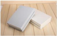 China Creative Magnetic Lid Closed Clamshell Book Box Grey Cardboard For Men'S Underwear for sale