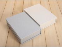 China Creative Magnetic Lid Closed Clamshell Book Box Grey Cardboard For Men'S Underwear for sale