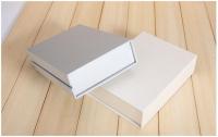 China Creative Magnetic Lid Closed Clamshell Book Box Grey Cardboard For Men'S Underwear for sale