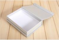 China Creative Magnetic Lid Closed Clamshell Book Box Grey Cardboard For Men'S Underwear for sale