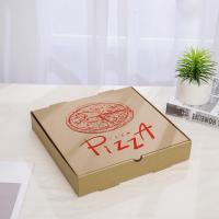 China Recyclable 100% paper Kraft Corrugated Pizza Box With 4C Color Printing for sale