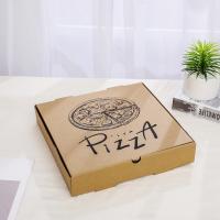 China Recyclable 100% paper Kraft Corrugated Pizza Box With 4C Color Printing for sale