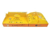 China 350gsm Food Grade White Card Pizza Box , 4C Printing Pizza Takeout Box for sale