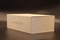 China Magnets Closing Luxury Wine Box Packaging With Fabric Pull Tab for sale