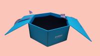 China Double Flaps Luxury Rigid Boxes , Hexagon Gift Box Offset PMS UV Printing for sale