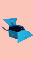 China Double Flaps Luxury Rigid Boxes , Hexagon Gift Box Offset PMS UV Printing for sale