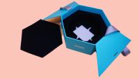 China Double Flaps Luxury Rigid Boxes , Hexagon Gift Box Offset PMS UV Printing for sale