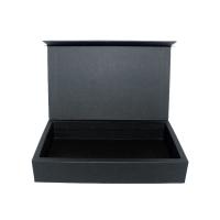 China Wooden Luxury Gift Boxes Black Paper Silk Screen 1C printing for sale