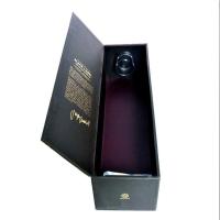 China Black Wine Bottle Packaging Boxes With UV Print Gold Foil Stamping Embossing for sale