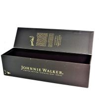 China Black Wine Bottle Packaging Boxes With UV Print Gold Foil Stamping Embossing for sale