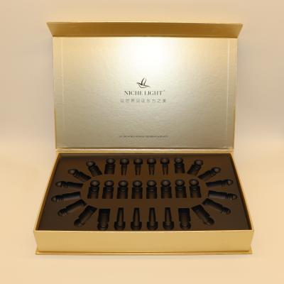China Embossing Cosmetic Paper Box , Packaging Box Skincare With PS Insert Tray Butter Paper for sale