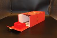 China CMYK Embossing Rigid Wine Boxes with plastic ring locking Ancient Chinese Style for sale