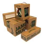 China Sunglasses Kraft Paper Sustainable Gift Box Packaging 5.5X5X4CM Size ROHS Certificate for sale