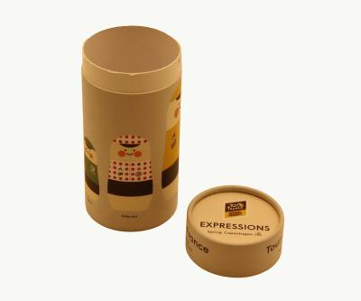 China Kraft Eco Friendly Paper Tube Packaging With 4C Printing Matt Varnish for sale