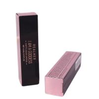 China Pink Custom Lipstick Boxes Glossy Lamination 375g Silver Card Paper Material, Cosmetic packaging and boxes for sale