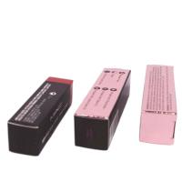 China Pink Custom Lipstick Boxes Glossy Lamination 375g Silver Card Paper Material, Cosmetic packaging and boxes for sale