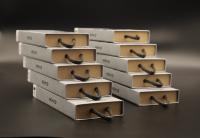 China FSC Watch Custom Rigid Paper Box With Paper String Embossing for sale