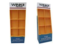 China Floor Corrugated PDQ Displays with Gloss lamination 1C Offset printing for sale