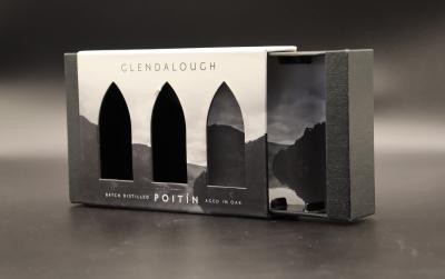 China ROHS Luxury Wine Gift Box Packaging with Window , black paper and coated paper print 4C. for sale