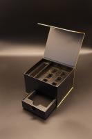 China Side Open Custom Cosmetic Boxes Packaging Embossing Varnishing Stamping for sale