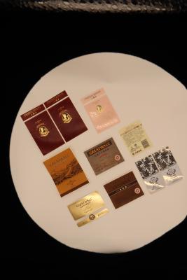 China Wine product packaging sticker for bottle packaging Embossing Foil Stamping ODM for sale